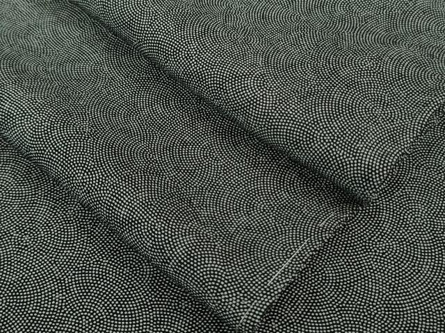 平和屋着物■極上　江戸小紋　単衣　鮫小紋柄　黒×白　逸品　DZAB1043kh5