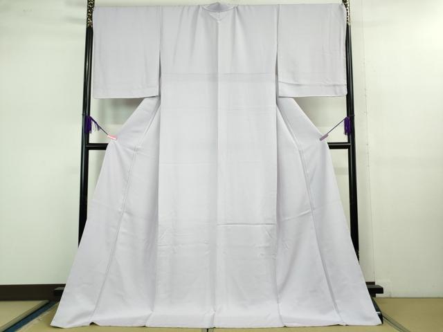 平和屋本店■極上　色無地　花菱地紋　白藤色　ロング丈　逸品　未使用　DZAB1130kh5