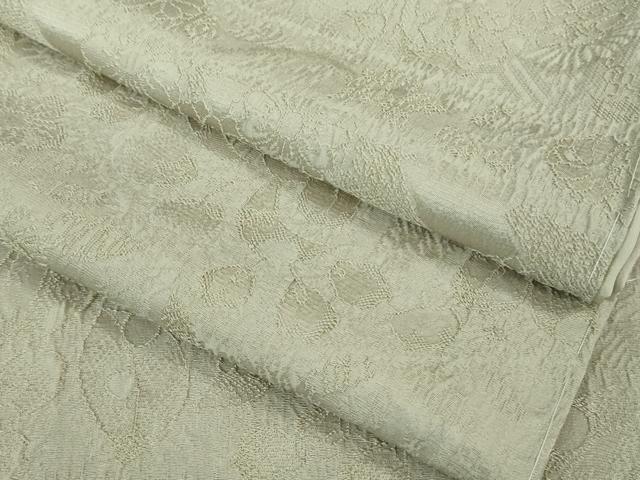 平和屋着物■極上　色無地　お召地　辻が花地紋　灰白色　逸品　未使用　DZAB1171kh5