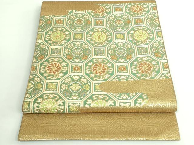 平和屋着物■極上　西陣　川島織物　太鼓柄　本袋帯　蜀江花文　金糸　逸品　DZAB1214kh5