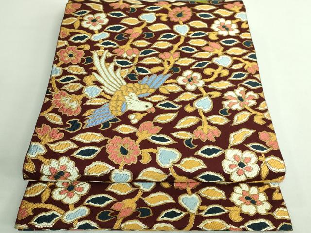 平和屋本店■極上　龍村美術織物　たつむら　六通柄　本袋帯　飛鳥花香錦　金糸　逸品　DZAB1271kh5