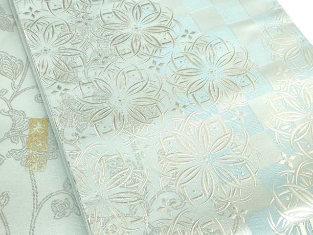 平和屋本店■極上　金彩友禅　卓越技能者・名工・和田光正　全通柄袋帯　舞花文　銀彩　逸品　DZAB1278kh5