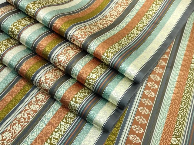 平和屋本店■極上　本場筑前博多織　両面　全通柄袋帯　唐草間道　逸品　DZAB1281kh5