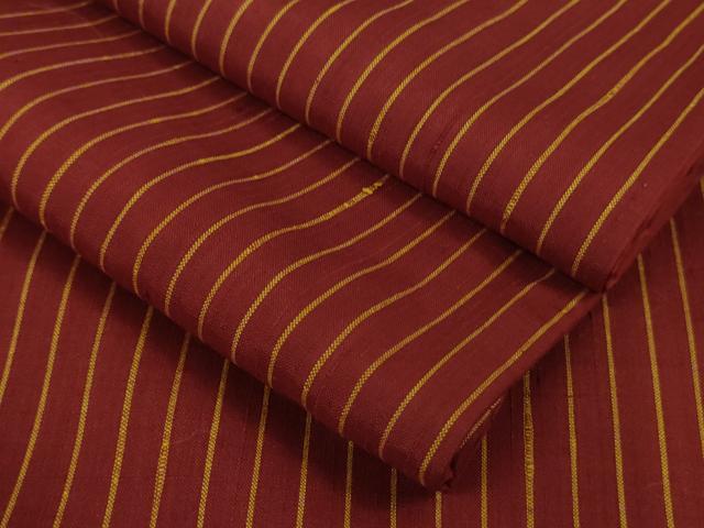 平和屋本店■極上　浦野理一　経節紬　間道　赤銅色地　逸品　DZAB1375kh5