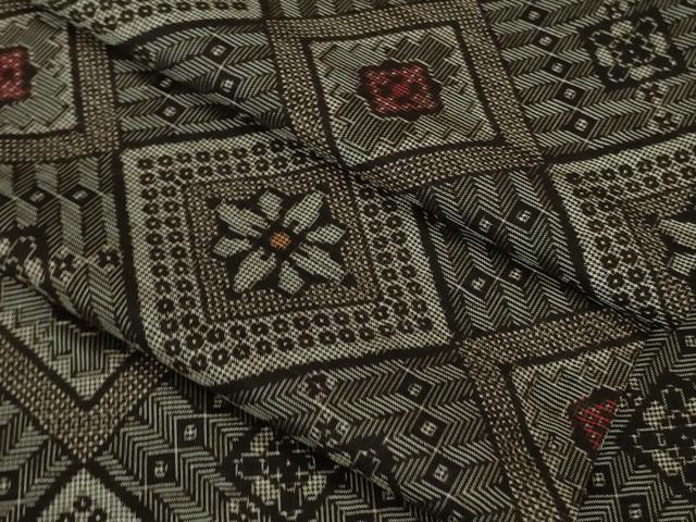 平和屋着物■希少　本場大島紬　龍郷絣　逸品　DZAB1444kh5