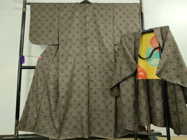 平和屋着物■希少　本場大島紬　龍郷絣　アンサンブル　羽織セット　逸品　未使用　DZAB1445kh5