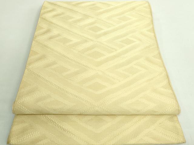 平和屋本店■最高級　人間国宝　北村武資　繧繝織　組井筒　六通柄袋帯　卵色地　逸品　DZAB1461kh5