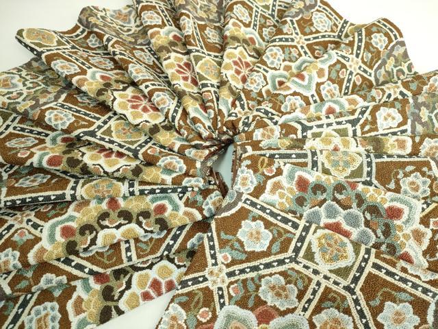 平和屋本店■最高級　中国三大刺繍　相良刺繍　総刺繍　袋帯　200万粒　総詰め　正倉院花文　逸品　DZAB1468kh5