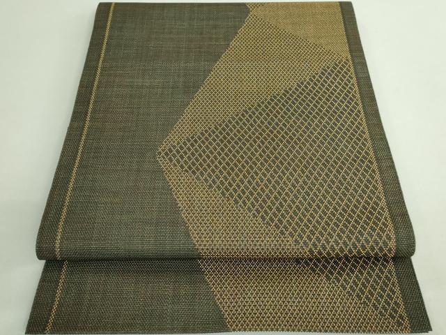 平和屋着物■極上　本場筑前博多織　草木染　手織工房　染匠：小森久　八寸名古屋帯　間道　金糸　逸品　DZAB1470kh5