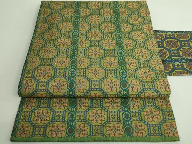 平和屋着物■極上　西陣　川島織物　九寸名古屋帯　蜀江花文　逸品　DZAB1486kh5