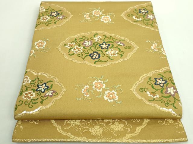 平和屋本店■最高級　龍村平蔵製　太鼓柄　本袋帯　巣中繍花文　金糸　逸品　DZAB1527kh5