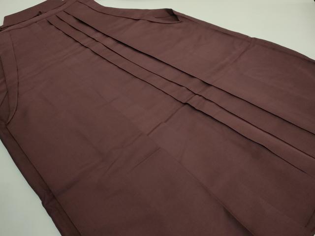 平和屋着物■極上　男性　馬乗り袴　色無地　赤褐色　逸品　DZAB1537kh5