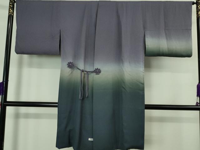 平和屋着物■極上　道中着　ロング丈　リバーシブル　暈し染め　逸品　DZAB1607kh5