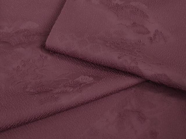 平和屋着物■極上　色無地　吉祥花地紋　梅紫色　逸品　未使用　DZAB1708kh5