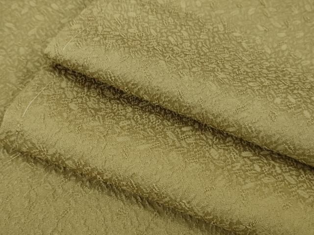 平和屋着物■極上　色無地　草葉地紋　枯色　逸品　未使用　DZAB1713kh5