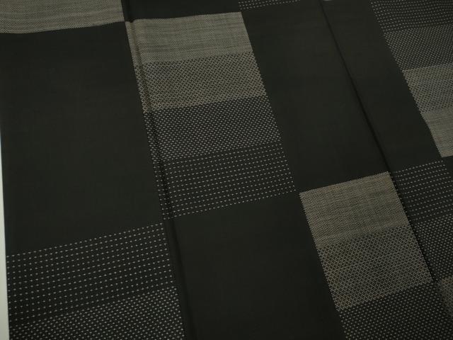 平和屋着物□極上 本場大島紬 9マルキ 変わり市松 ロング丈 逸品