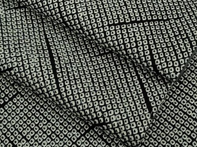 平和屋着物■極上　絞りの開祖　竹田庄九郎　小紋　黒×白　逸品　DZAB1739kh5