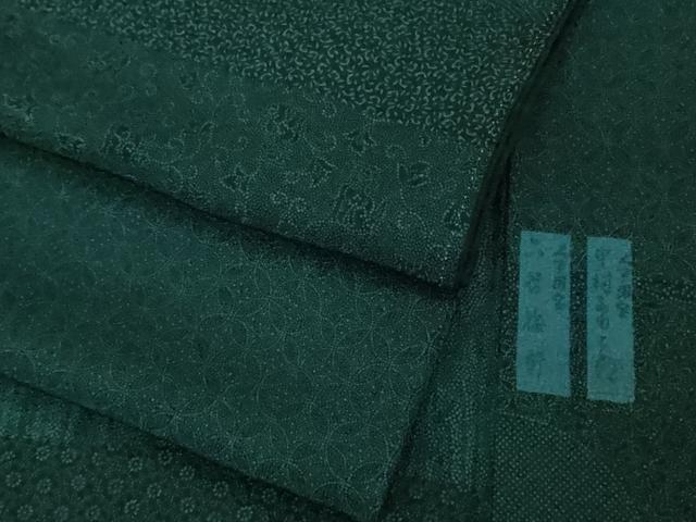 平和屋本店■極上　重要無形文化財 人間国宝 中村勇二郎 人間国宝 初代 六谷梅軒 江戸小紋 古代菊 寄せ小紋柄 ロング丈　逸品　DZAB1746kh5