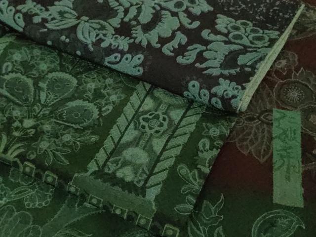 平和屋本店●極上　前田仁仙　仁仙更紗　訪問着　更紗花文　鬼しぼ縮緬　逸品　DZAB1980kh6