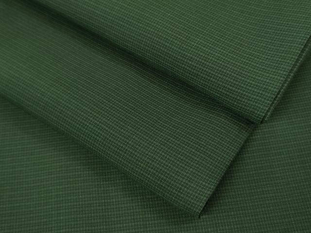 平和屋本店＊極上　男性　夏物　東郷織物謹製　本場大島紬　夏大島　キングサイズ　みじん格子　虫襖色地　逸品　DZAB2252kh6