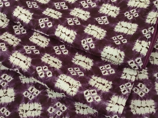平和屋本店●極上　岩手の匠　草紫堂　南部絞り　紫根染　紬　正絹　逸品　未使用　DZAB2283kh6