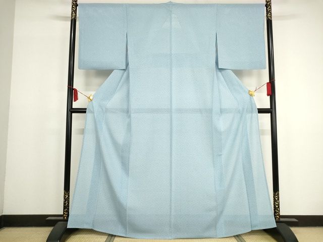 平和屋本店■極上　夏物　人間国宝　小宮康正　江戸小紋　絽　笹文　鈴乃屋扱い　逸品　KAAA1797kk5