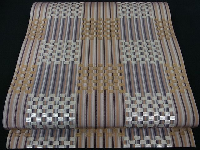 平和屋本店■極上　龍村美術織物　たつむら　本袋帯　チャンカイ縞にしき　金銀糸　逸品　未使用s815