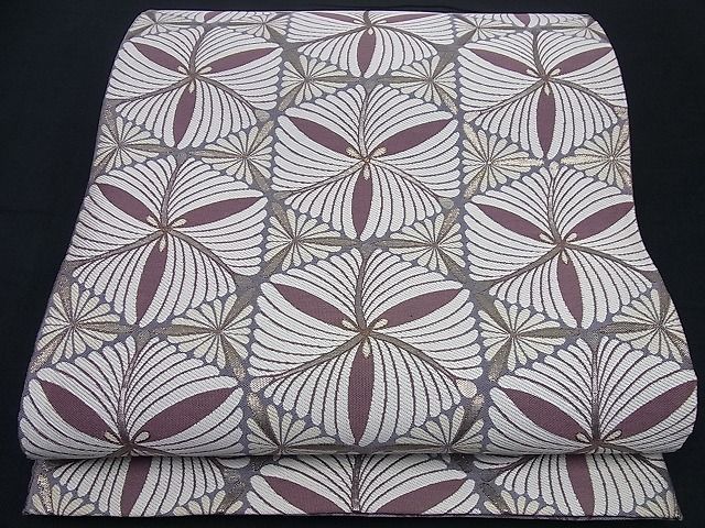 平和屋本店■極上 1897年創業 名門岡野 本場筑前博多織 千年工房 両面六通柄袋帯 宗洋 花繋ぎ 金糸 逸品3s1002