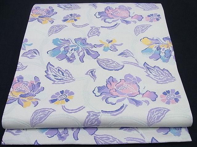 平和屋本店■極上　龍村美術織物　たつむら　六通柄袋帯　唐織　唐花文　逸品3s1026