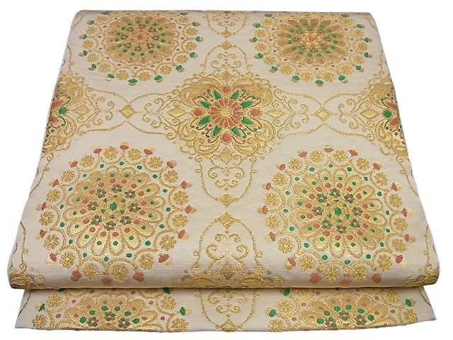 平和屋本店■極上　龍村美術織物　たつむら　六通柄袋帯　唐織　揺英文　逸品3s2949