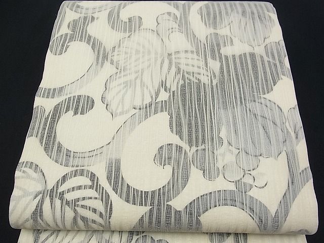 平和屋本店■極上　スリーシーズン　春夏秋　全通柄袋帯　南天唐草文　逸品　未使用　s30126