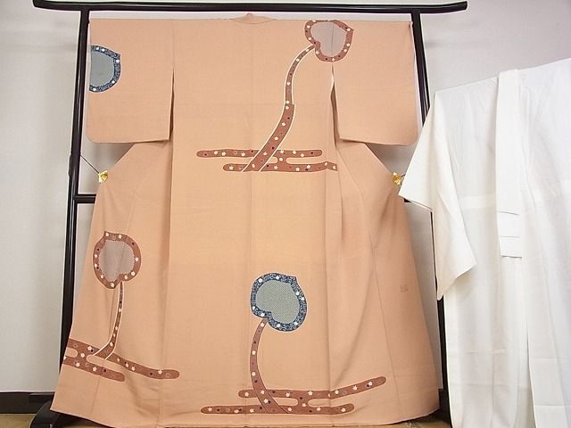 平和屋本店■極上　人間国宝　五代　田畑喜八　訪問着・長襦袢セット　銀座もとじ　パールトーン加工　逸品　s6351