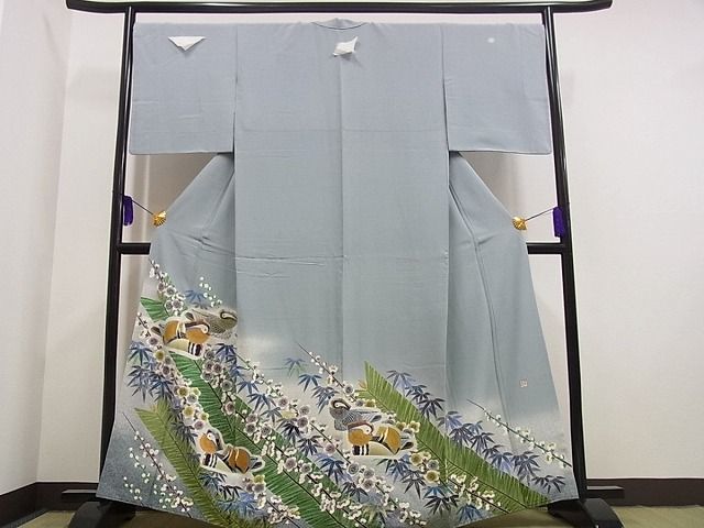 平和屋本店■極上 人間国宝・羽田登喜男 色留袖 鴛鴦 逸品s6827