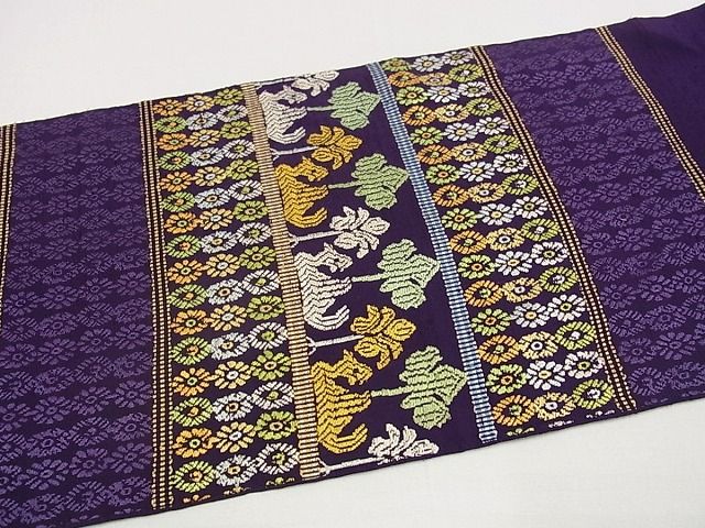 平和屋本店□極上 龍村平蔵製 本袋帯 島いちご 逸品s6859