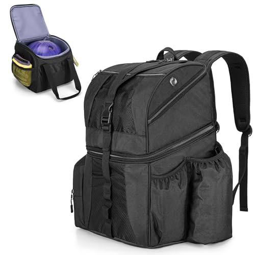 ボウリングバックパックとボウリングバッグ 1個用 ボウリングケース 木製のリテーナー付き ボウリングバック