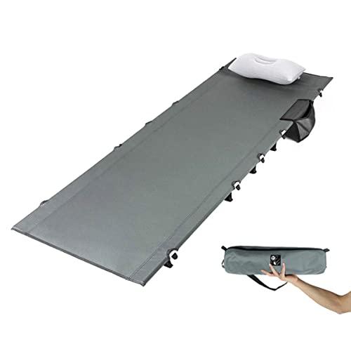 コット キャンプ アウトドアベッド 超軽量 コンパクト 折りたたみ式 静音設計 耐荷重150kg 防水 通気性 防災 車中泊 枕と収納バッグ付