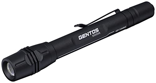 GENTOS 懐中電灯 LEDライト 充電式専用充電池/単4電池 130ルーメン Gシリーズ GF-104RG ハンディライト フラッシュライト
