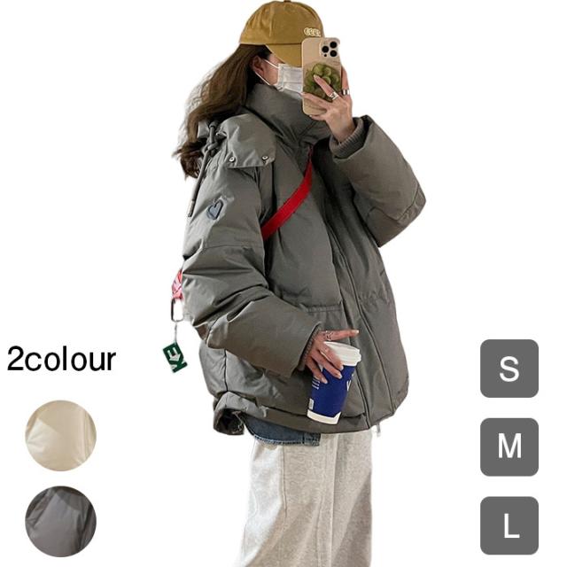 ダウンコート レディース 中綿ジャケット フード付き ショート丈 アウター 秋冬 防寒 レディースコート ショートコート 暖かい 厚手 ゆったり カジュアル 通学 通勤 S M L