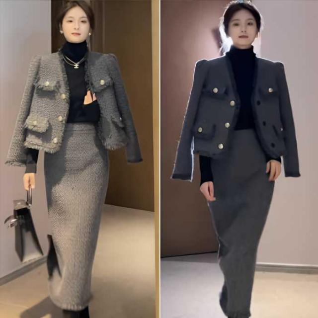 きれいめ レディースファッション ツィード セットアップ レディース S M L XL ツィードセットアップ 20代 30代 40代 50代 60代春服 秋服 冬服 上品 高級感 清楚系 カジュアル