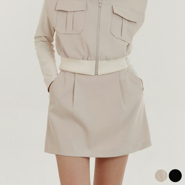 ゴルフウェア スカート レディース 韓国 ショート丈 バルーン ポケット 春 秋 おしゃれ 黒 ベージュ Aライン タック ゴルフ女子 大人 ゴルフ スポーツ テニス