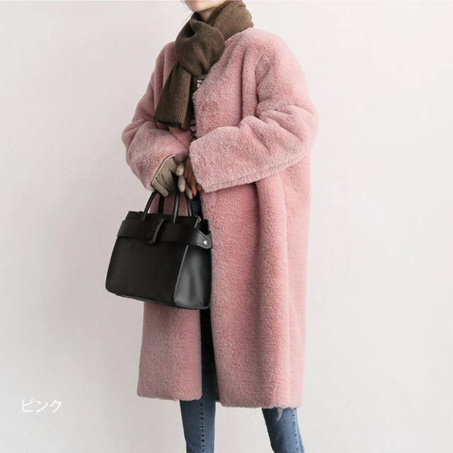 ファーコート ロング レディース コート ロング ロングコート フェイク