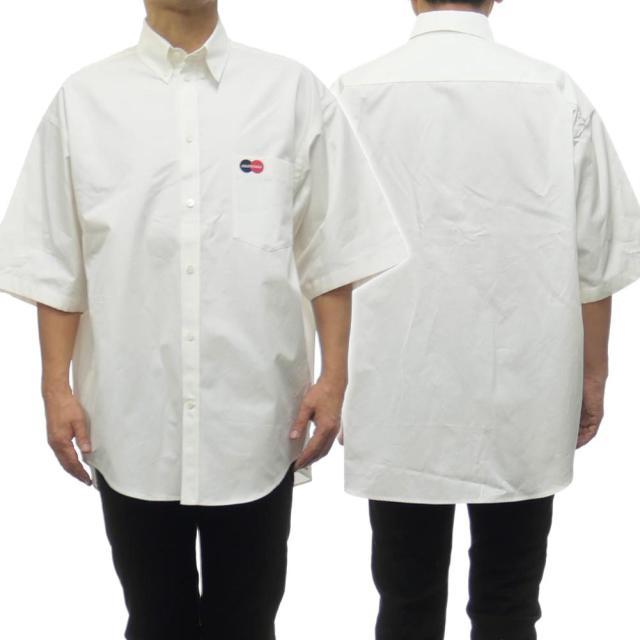 旧作お買い得セール！ BALENCIAGA バレンシアガ 半袖シャツ メンズ コットン 綿100％ ビッグシルエット 622260 TIM39 ホワイト