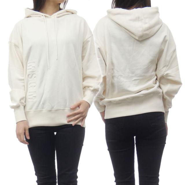 旧作お買い得セール！ MSGM エムエスジーエム パーカー レディース プルオーバー コットン 綿100％ 3141MDM164 217799 ベージュ