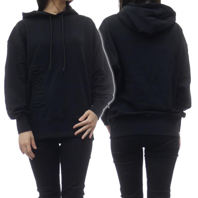 旧作お買い得セール！ MSGM エムエスジーエム パーカー レディース プルオーバー コットン 綿100％ 3141MDM164 217799 ブラック