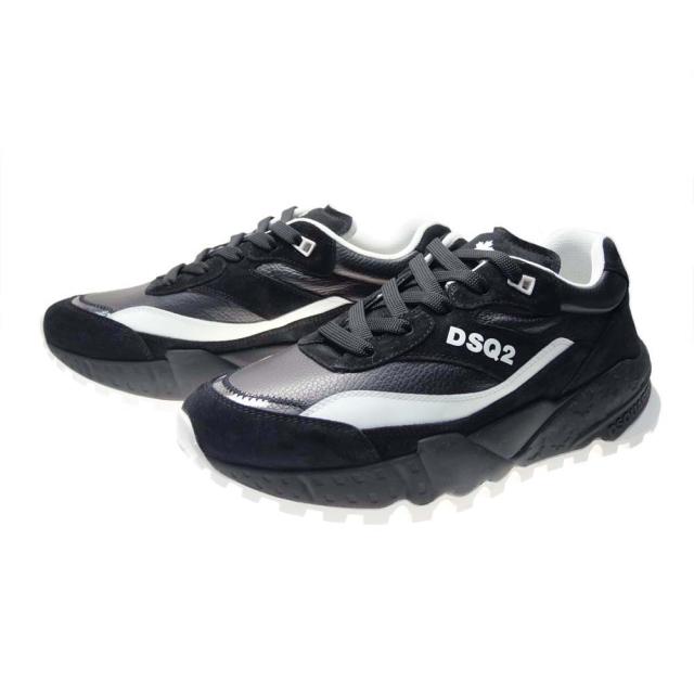 旧作お買い得セール！ DSQUARED2 ディースクエアード メンズ スニーカー 靴 シューズ ローカット SNM0229 01605495 / FREE ブラック×ホワイト