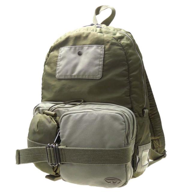 旧作お買い得セール！ DIESEL ディーゼル リュック バックパック X08938 P4639 / DSL UTILITY BACKPACK カーキ×ホワイト