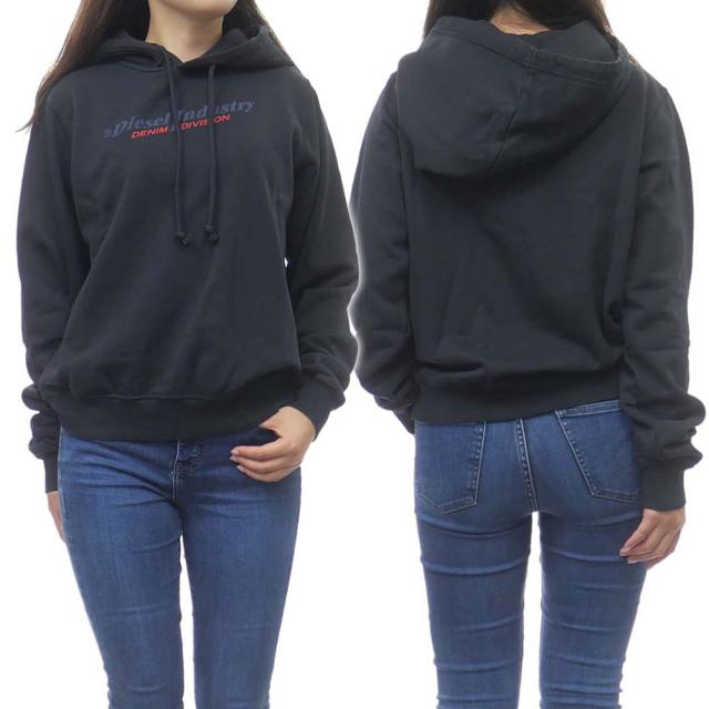 旧作お買い得セール！ DIESEL ディーゼル パーカー レディース プルオーバー コットン 綿100％ A05095 0AJIH / F-REGGY-HOOD-IND ブラック