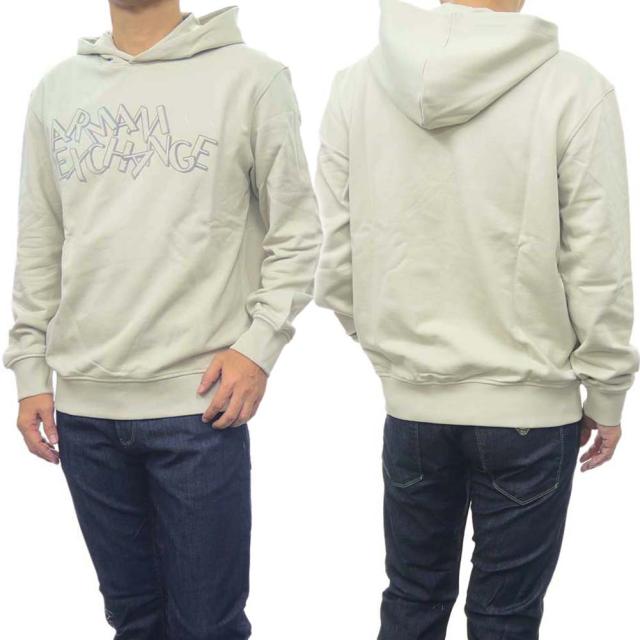 旧作お買い得セール！ ARMANI EXCHANGE A/X アルマーニエクスチェンジ パーカー メンズ プルオーバー コットン 綿100％ 6RZMBB ZJBWZ ベージュ