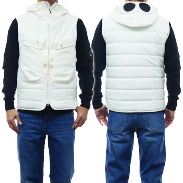 旧作お買い得セール！ C.P. COMPANY シーピーカンパニー 中綿ベスト メンズ 15CMOW018A 006097M ホワイト