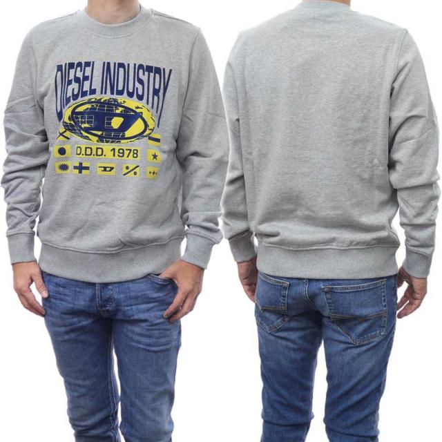 旧作お買い得セール！ DIESEL ディーゼル トレーナー メンズ A11077 0JFAV / S-GINN-L4 ライトグレー